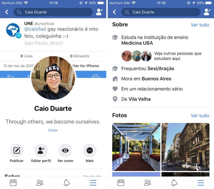 Facebook prueba la nueva interfaz con una mirada más cercana a iOS