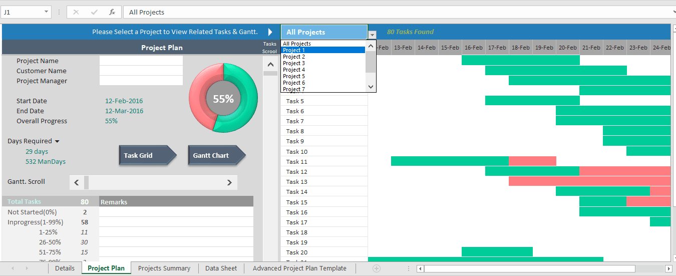 C mo Realizar Un Seguimiento De Varios Proyectos En Microsoft Excel En Windows