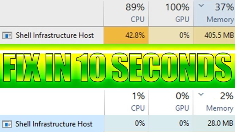 Shell Infrastructure Host หยุดทำงานบน Windows 10