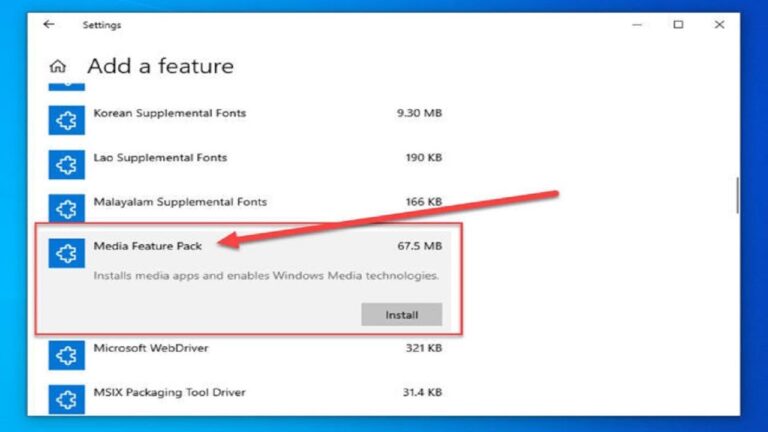 Download the Media Feature Pack for Windows 11 | Microsoft