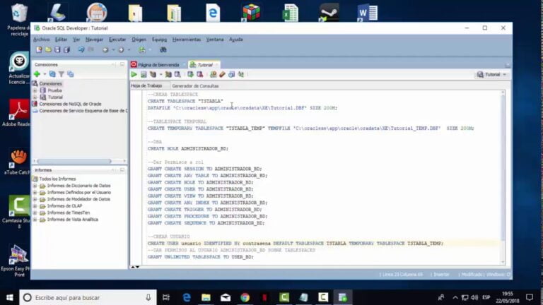 Oracle 12c crear un tablespace