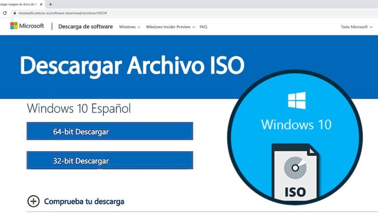 ¿Cómo descargar ISO de Windows 10 32 bits?