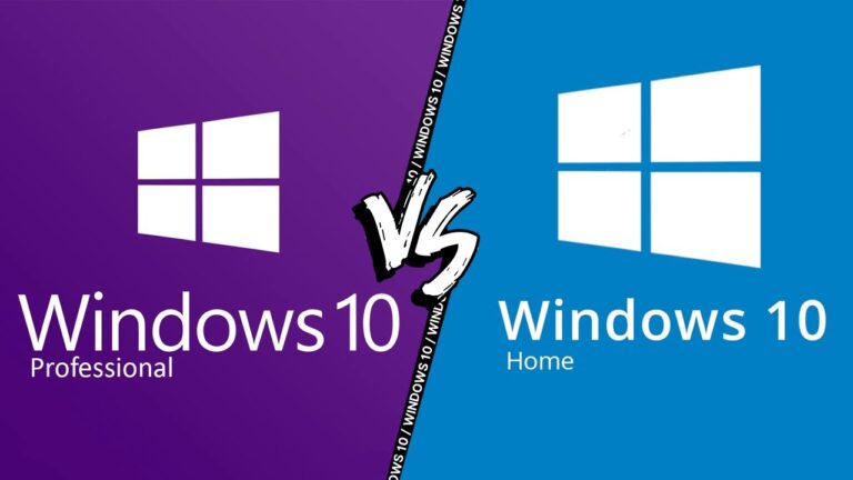 The differences between Windows 10 Home and Windows 10 Pro