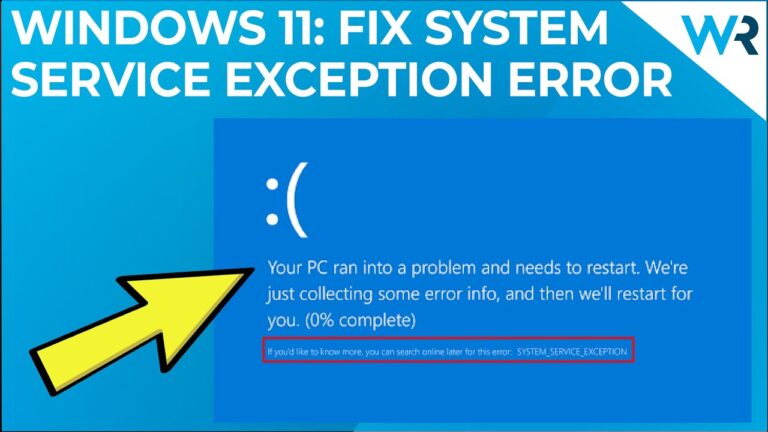 ¿Cómo solucionar el error System Service Exception en Windows 11?