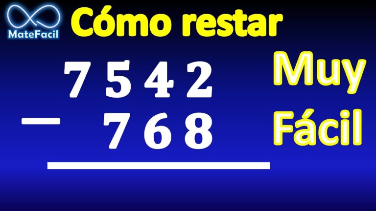 ¿Cómo se hace la resta?