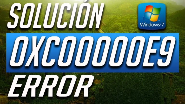 Solución: Cómo Solucionar El Error 0xC00000E9 en Windows 7