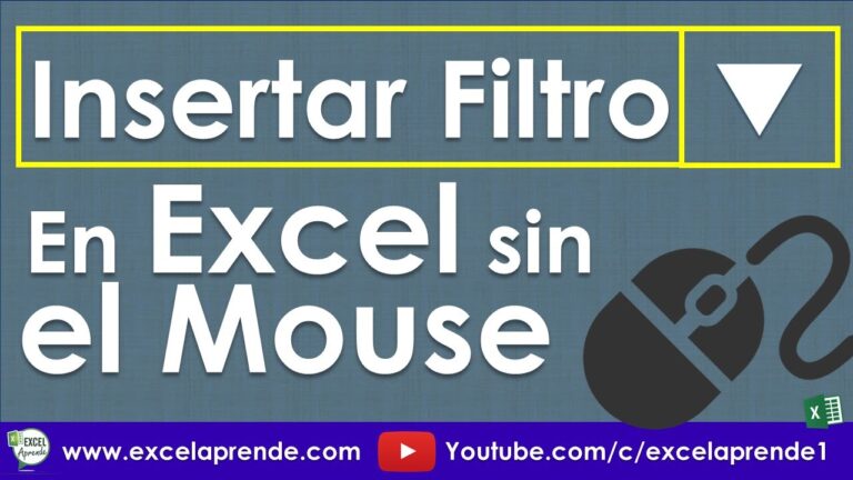 ¿Cómo activar y desactivar filtros en Excel con el teclado?