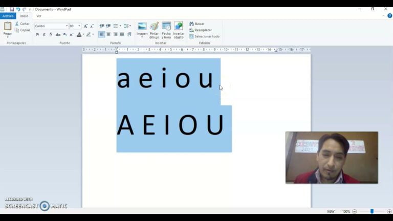 How to change from lowercase to uppercase in Wordpad?