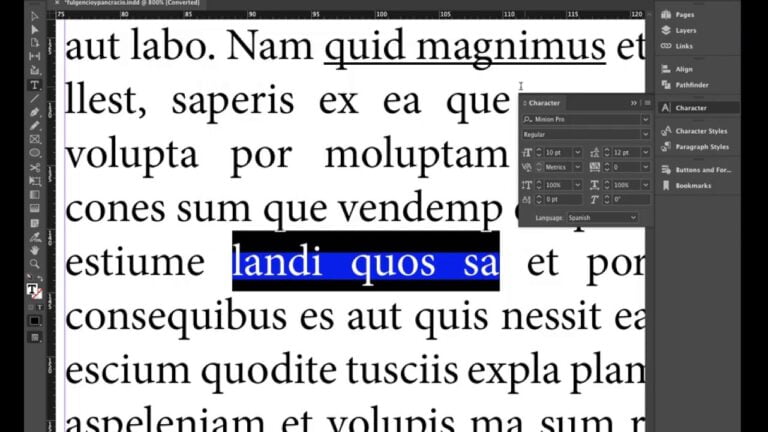 How to remove underline in InDesign?