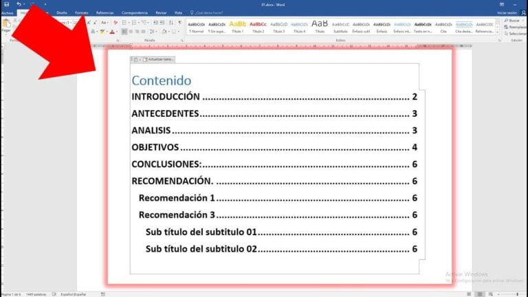 Come creare un indice in un documento Word