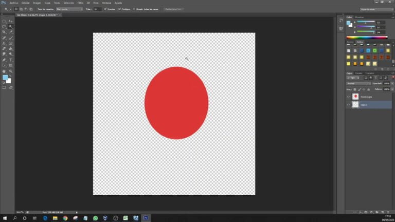 How to fill a layer with color in Photoshop?
