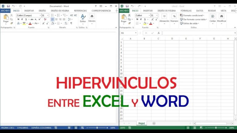 How to create a link between Word and Excel?