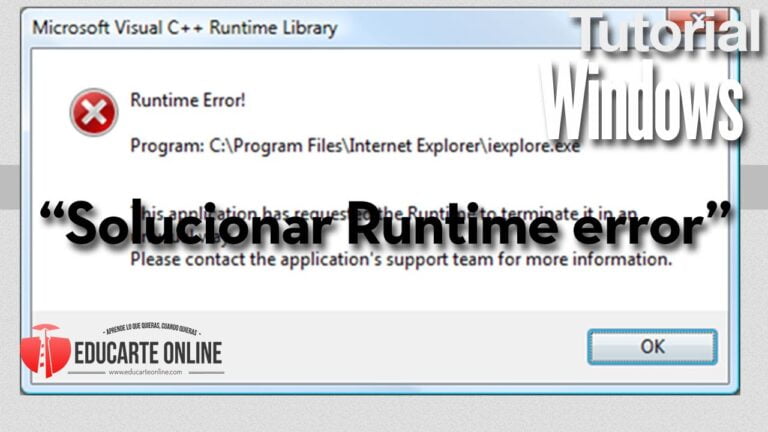 ¿Qué es un run time error?