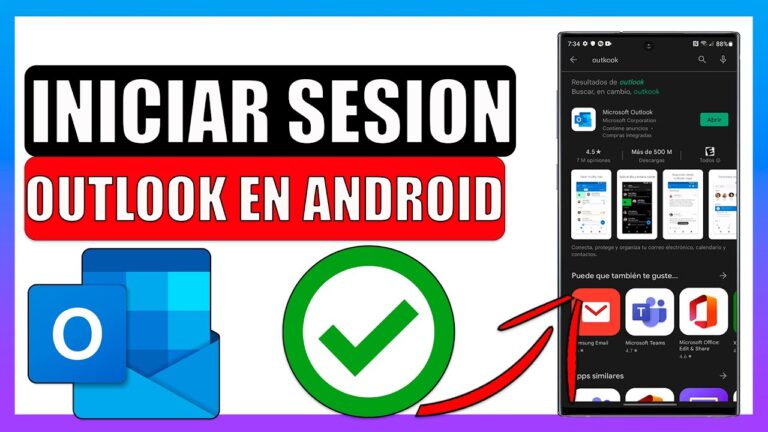How do I log into Outlook from my cell phone?