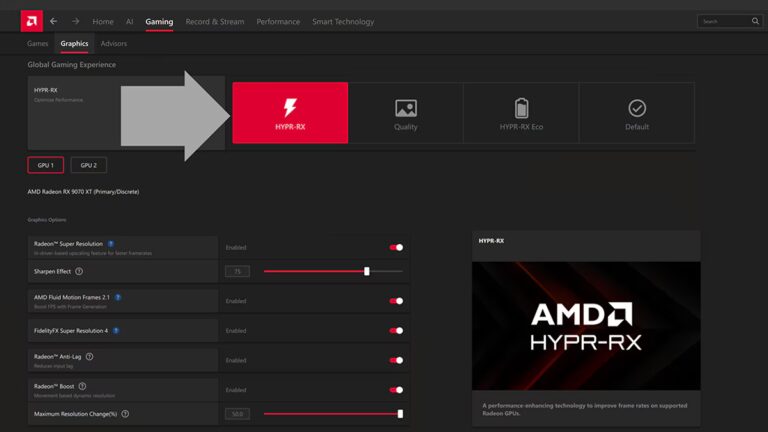 Az AMD Fluid Motion Frames engedélyezése lépésről lépésre