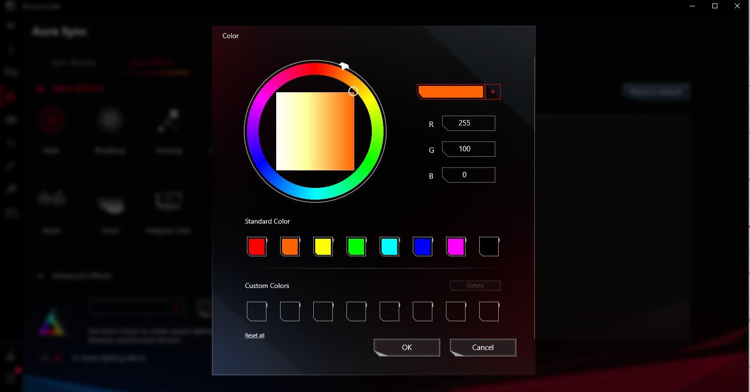 Aura Sync: total control and configuration of your RGB lighting