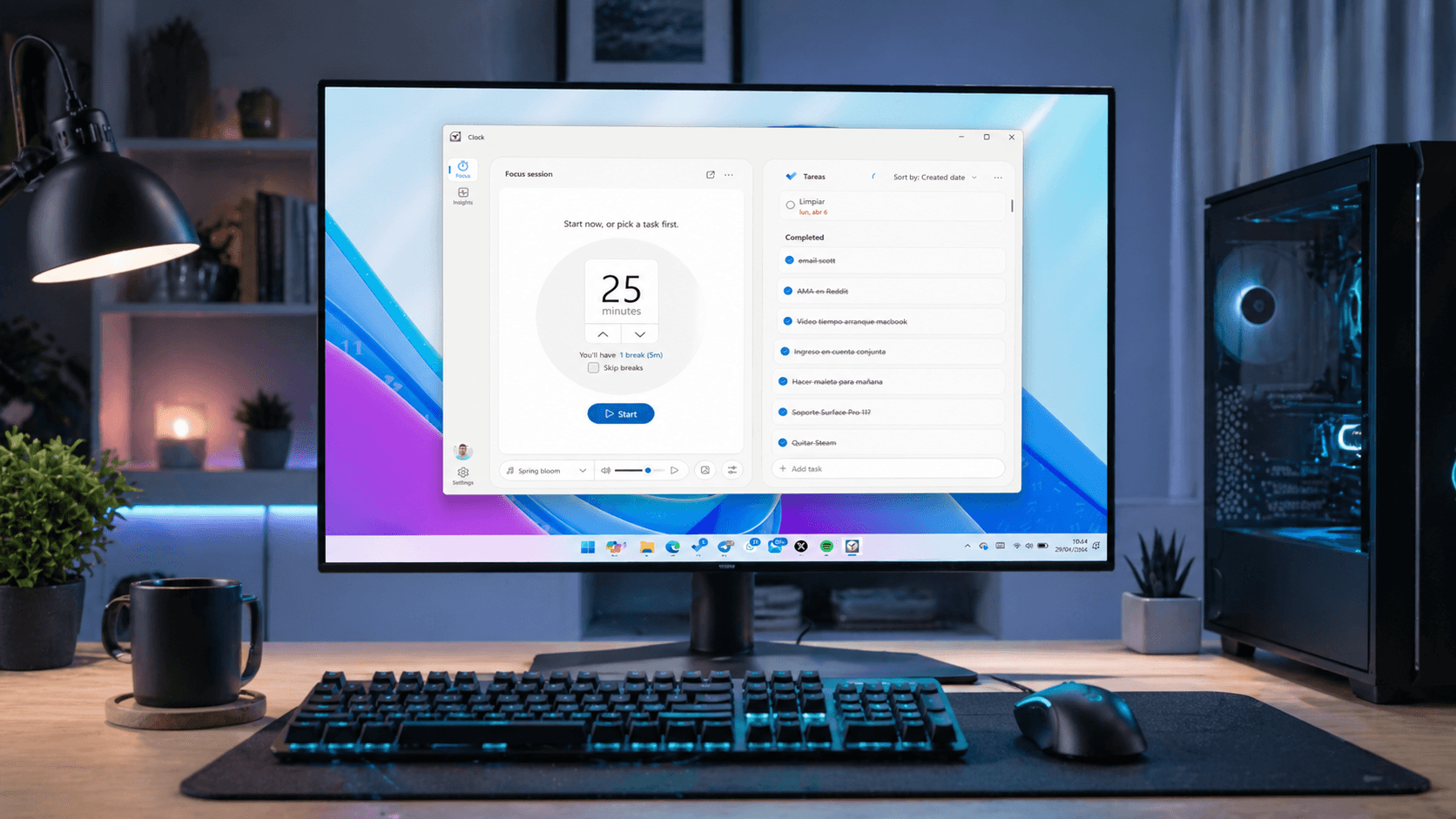 Novo aplicativo de foco para Windows 11: Focus and Clock